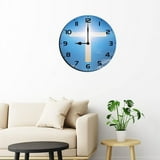 Soliyoahee Cross Clock 10inch Wooden Round Wall Clock Bathroom Decor ...