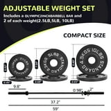 BalanceFrom 5ft Olympic Barbell Set (30lb Bar) with Cast Iron Plates ...