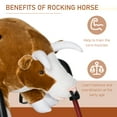 Qaba Large Child's Spring Rocking Bull Toy with Sound for Kids ...