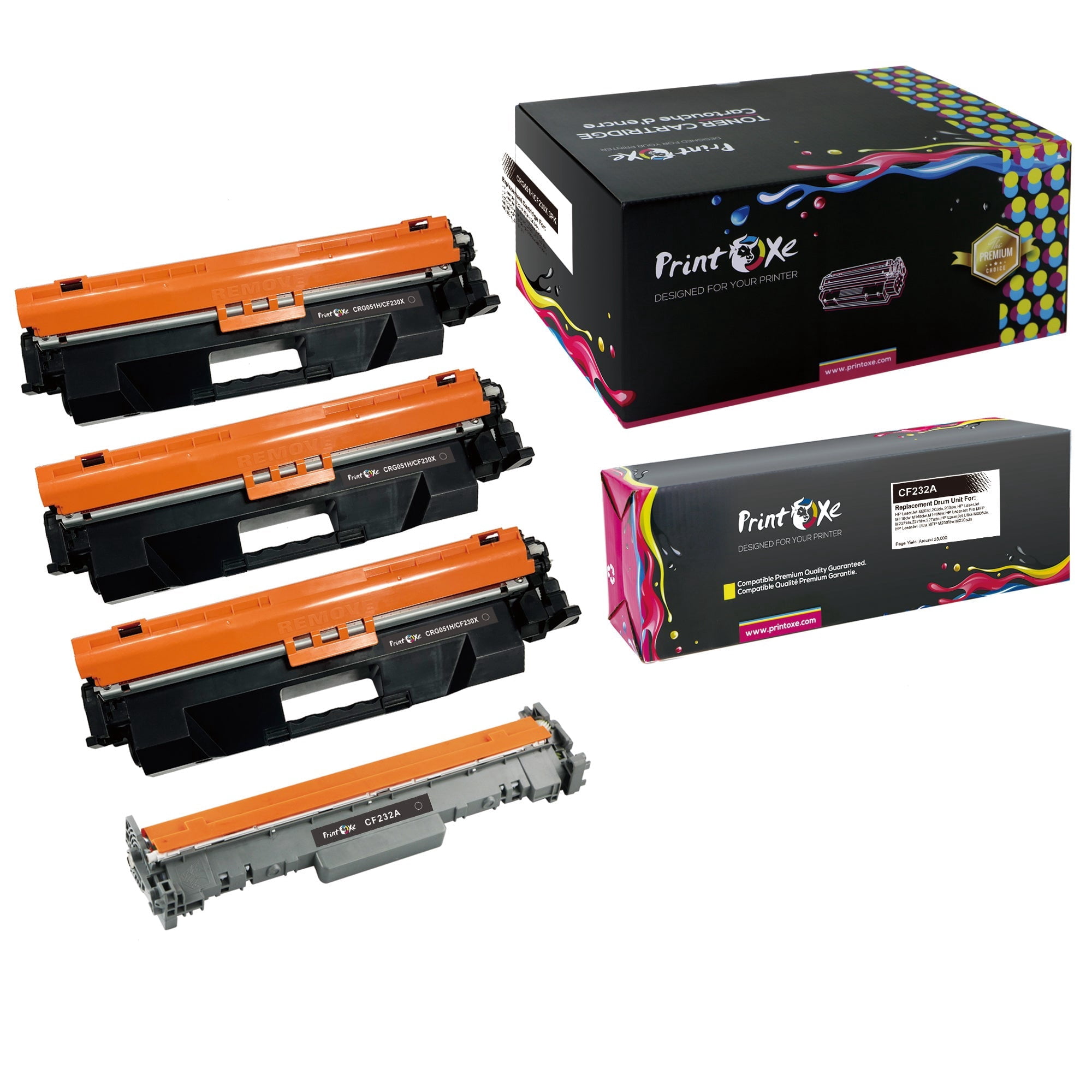 Click here for Printoxe Drum And 3 Toner Cartridges Cf230x Compat... prices
