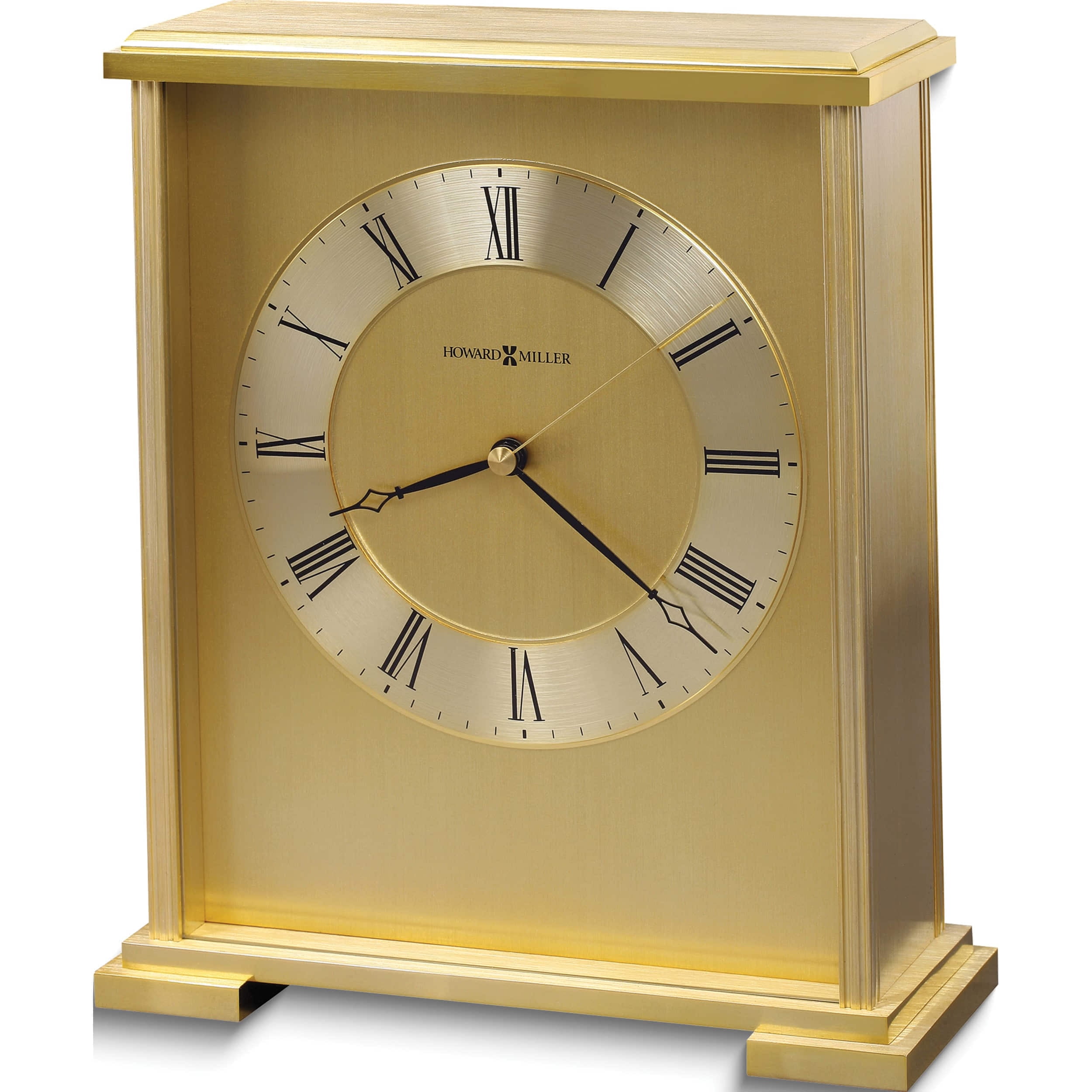 Fashion Exton Brass Finish Quartz Table Clock (7.25 X 3) Made In China ...