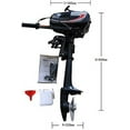 MONIPA 2 Stroke 3.5HP Fishing Boat Engine Inflatable Outboard Motor with Water Cooling CDI ...