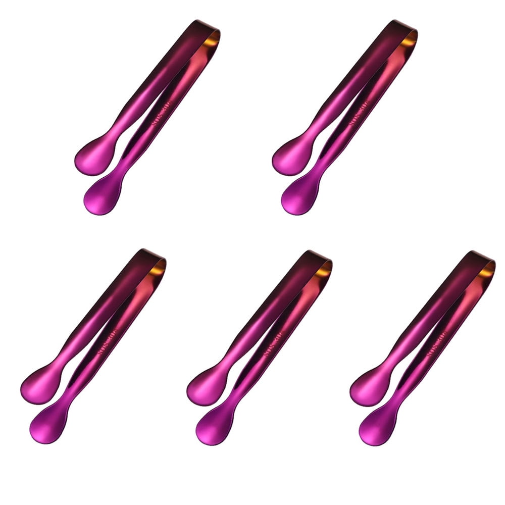 5 PC Mini Appetizers Tongs 4.3-Inch Serving Tong, Small Serving ...