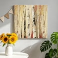 Autumn Forest Canvas Wall Art for Living Room, Fall Watercolor Trees ...