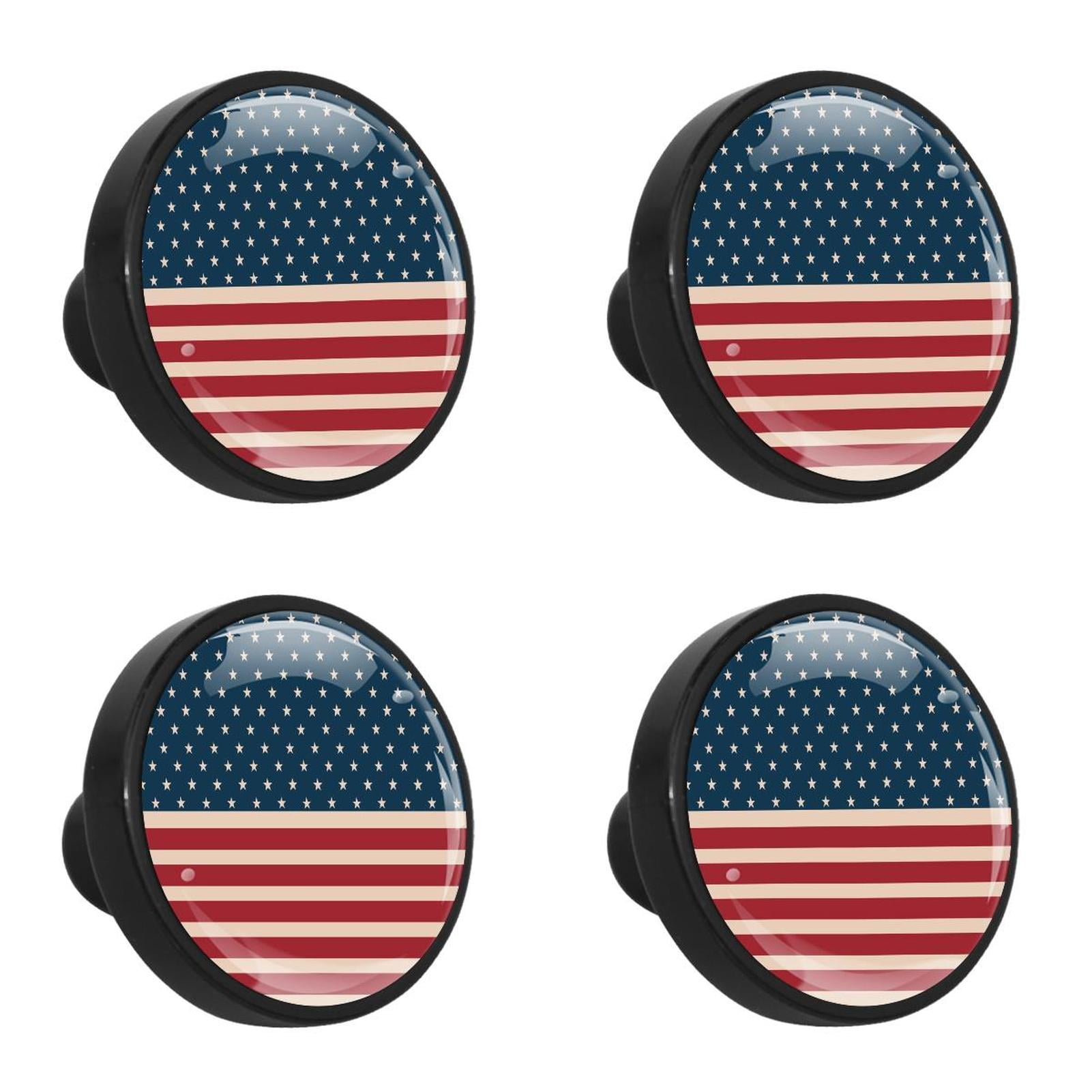 4 Pcs USA American Flag Knobs for Kitchen Cabinet Cupboard Dresser ...