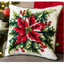 Flower Cross Stitch Pillow Kit DIY , 45X45cm , Cross Stitch Kits for ...