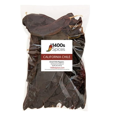 4oz Ancho Dried Whole Chile Peppers, Chili Seco Pods by 1400s Spices ...