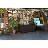 Rubbermaid Patio Chic Deck Box Storage Bench, Dark Teak - Walmart.com