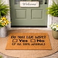 Do You Live Here Yes No If No Turn Around Doormat, Funny Front Door ...