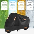 210D Oxford Motorcycle Cover All-Weather Waterproof Outdoor, Heavy Duty ...