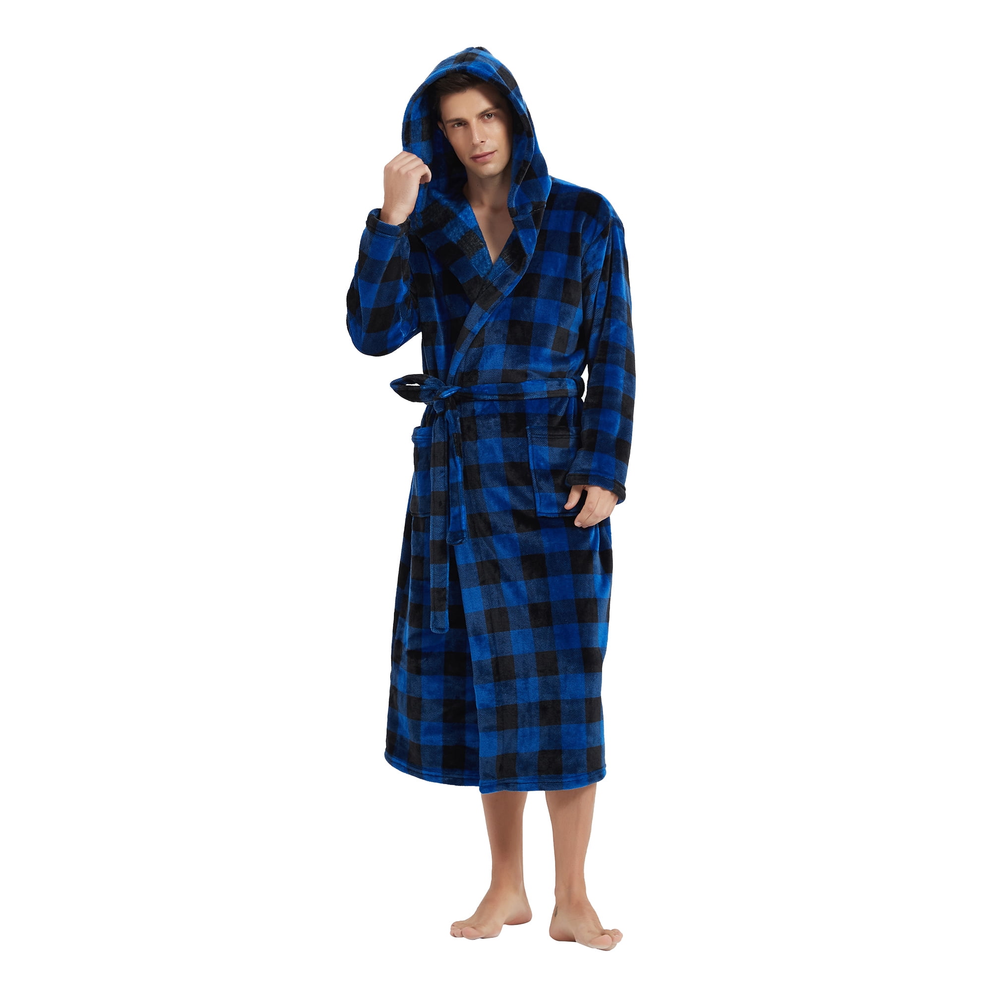 Click here for Vulcanodon Mens Robe With Hood  Fleece Bathrobe Pl... prices