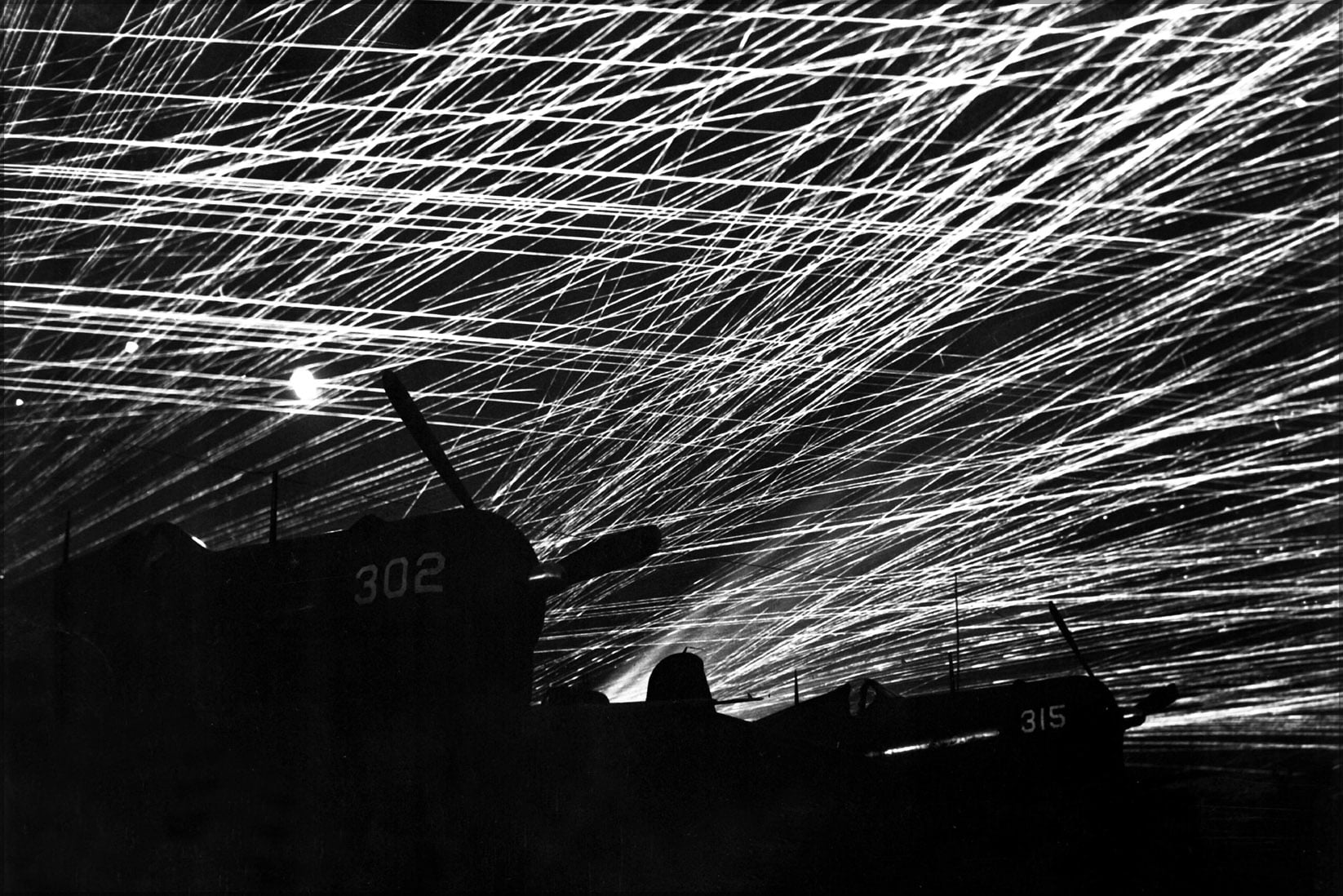 24"x36" Gallery Poster, Vought F4U Corsair with USMC anti-aircraft ...