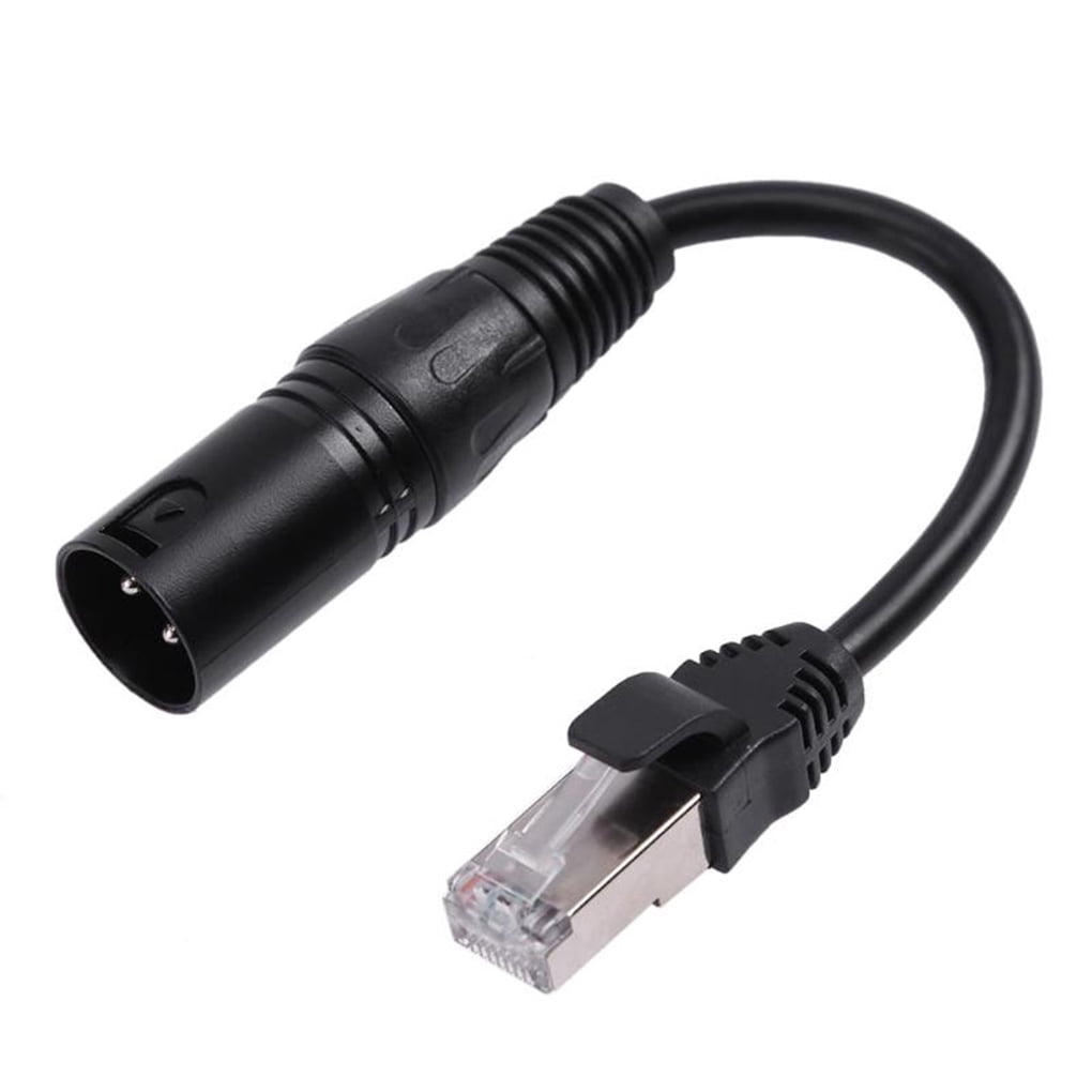 homeholiday 19cm XLR 3 Pin Male to RJ45 Male Converter Cable High Speed ...