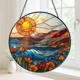 California Poppy Floral Acrylic Suncatcher Panel, Decorative Window ...