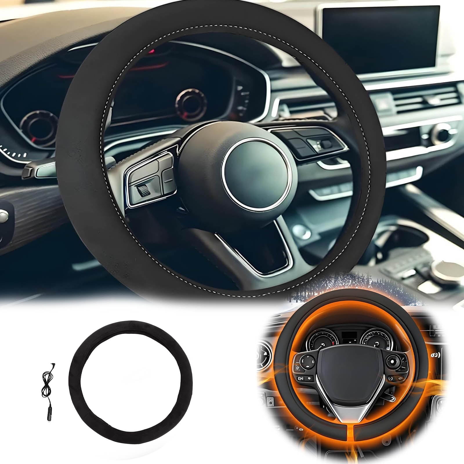 Click here for Cy5o5ee Elastic Stretch Steering Wheel Cover Heate... prices