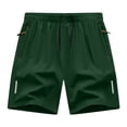 Akmaiox Men's Plus Size Gym Shorts Lightweight Reflective strips hem ...