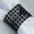 Efavormart 10 Pack Black Diamond Rhinestone Napkin Ring With Self ...