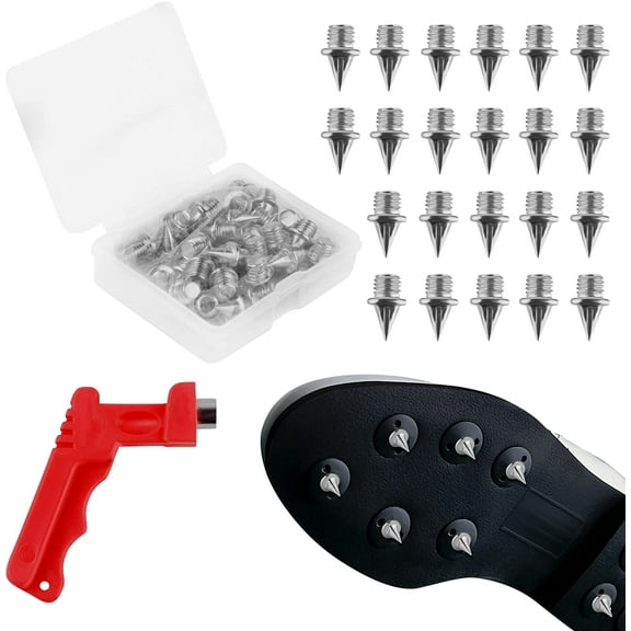 1/4 Inch Track Spikes, Alloy Steel Track Shoes Spikes Replacement for ...