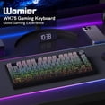 WK75 75% Gaming Mechanical Keyboard,BT5.0/2.4GHz/-C, Hot Swappable Pre ...