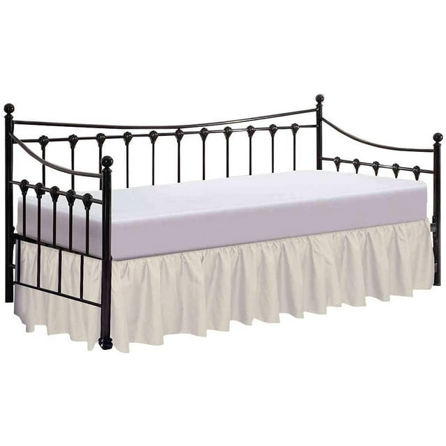 Split Corner Ruffle Bed Skirts 15" Drop, Fully Elastic Dust Ruffle, 100 ...