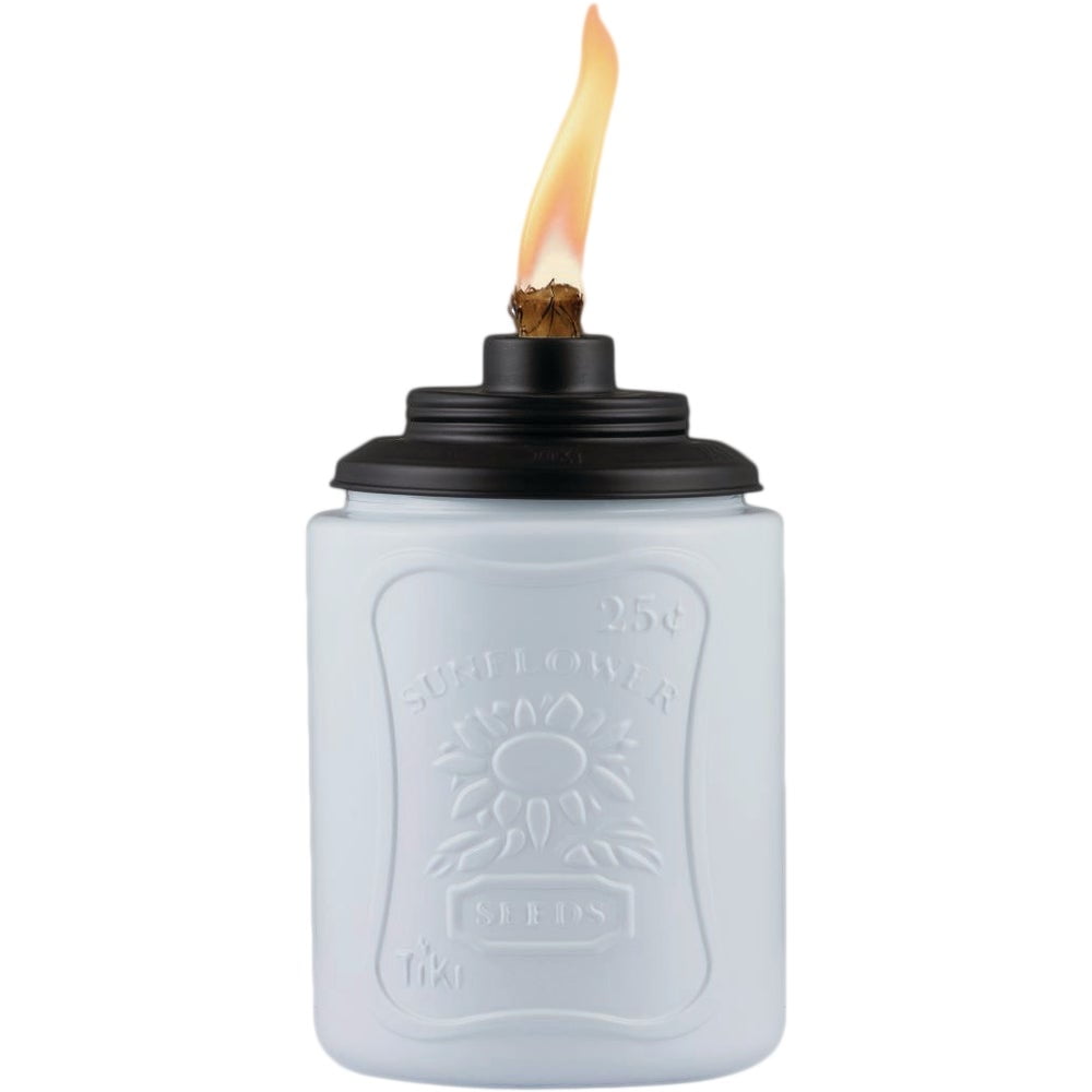 6PACK Tiki 7.2 In. Sunflower Glass Table Torch - Walmart.com