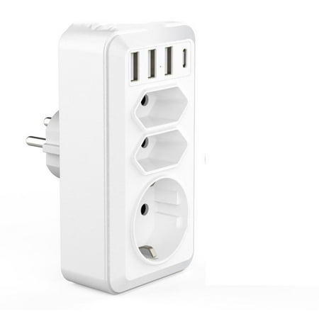 Prise Multiple USB Total , 4000W (16A) multiprise avec USB, 3 Ports USB ...