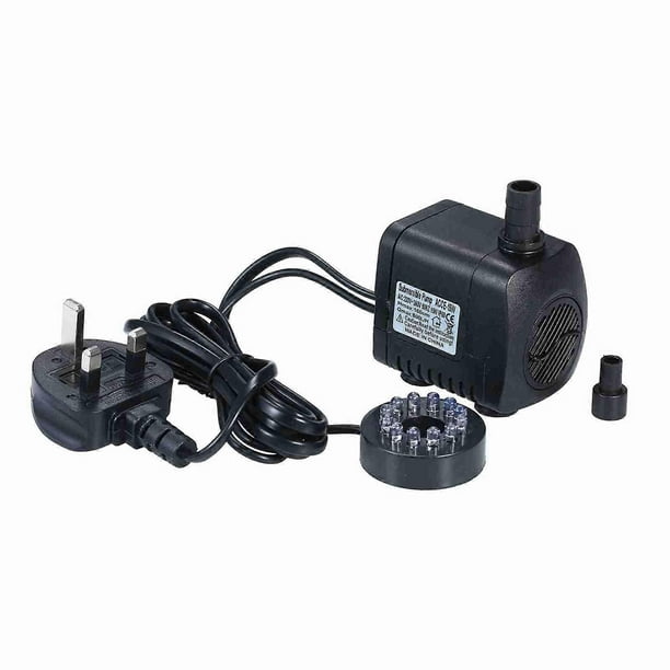 LED Light Submersible Pump 800L/H Ultra-Quiet Aquarium Pond Tank Pool ...