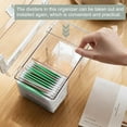 Samhe Large Acrylic Qtip Holder with Handle, Adjustable 3-Compartment ...