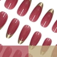 Kokovifyves 24Pcs Press on Nails Art and Winter Classic French Queen ...