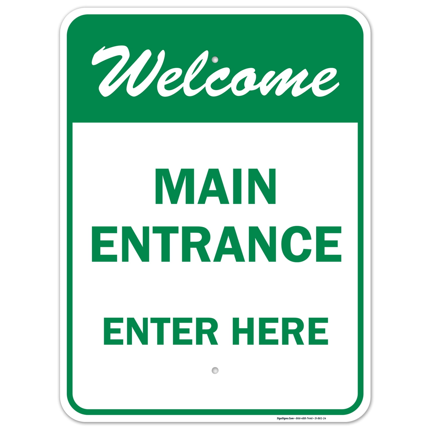 Main Entrance - Enter Here Sign, - Walmart.com