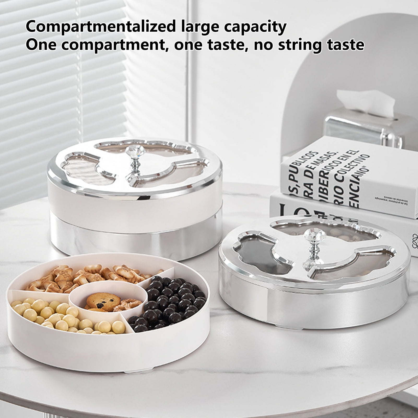 Waroomhouse Snack Nuts Box Large Capacity Good Sealing Compartment ...