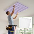 4 Pcs Purple White Striped Fluorescent Light Covers Solid Lilac Purple ...