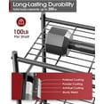 3 Tier Metal Storage Shelves with Adjustable Leveling Feet, Sturdy ...