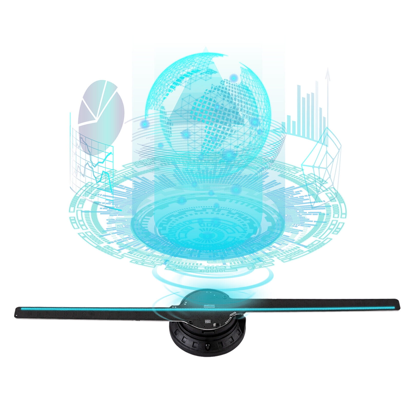 MIDUO Hologram Fan Projector 3D Effect Cafe Bar Club Decor - Walmart.com