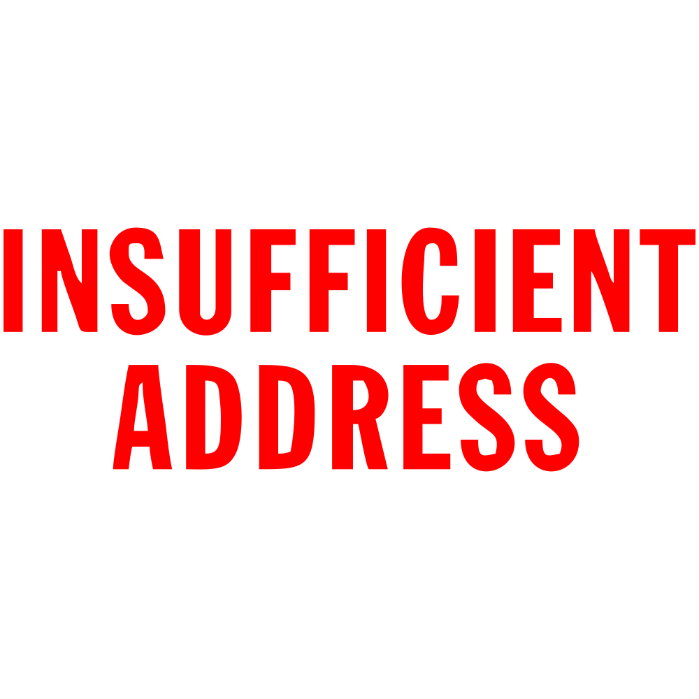 INSUFFICIENT ADDRESS Stock Stamp | Pre-Inked Xstamper - Walmart.com