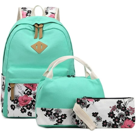 Abshoo Lightweight Canvas Floral Backpacks for Teen Girls School ...
