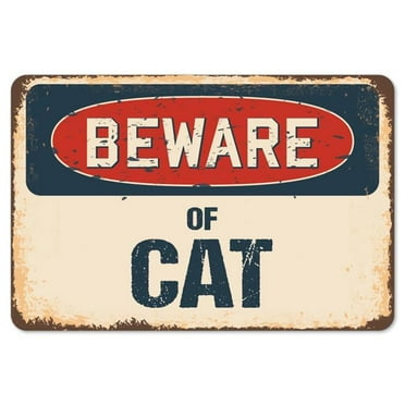 Black Cat Crossing Sign Zone Xing | Indoor/Outdoor | 20" Tall kitty ...