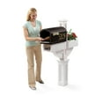 Step2 Hudson 58" White All-in-One Plastic Mailbox Post and Planter ...