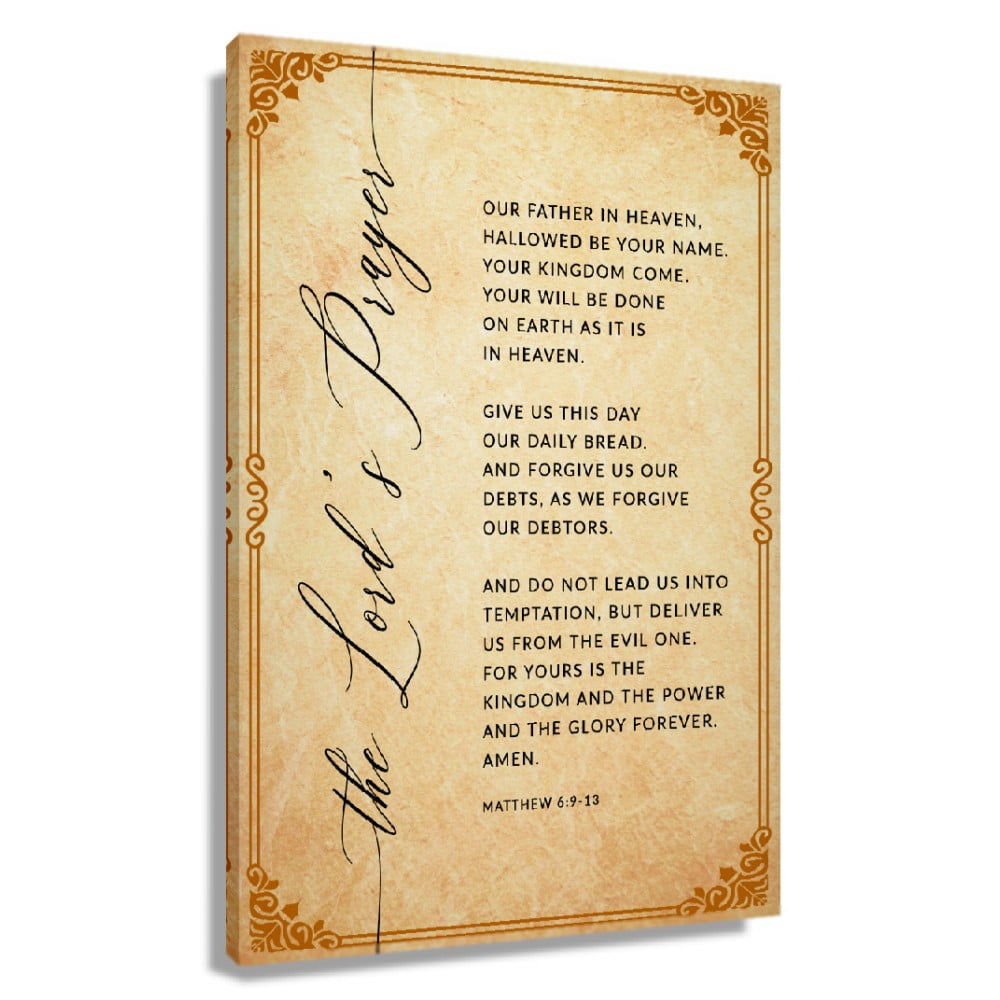 Bible Verse Wall Art The Lord's Prayer Poster Matthew 6 9-13 Posters ...