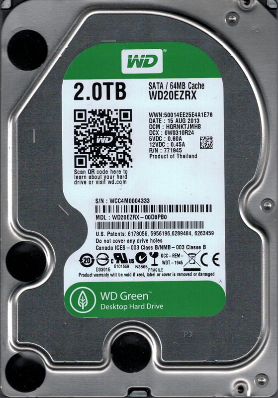 Western Digital WD20EZRX-00D8PB0 DCM: HGRNKTJMHB 2TB - Walmart.com