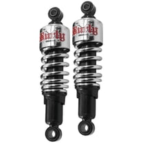Burly Brand Chrome 10.5" Slammer Lowering Rear Shocks for Harley ...