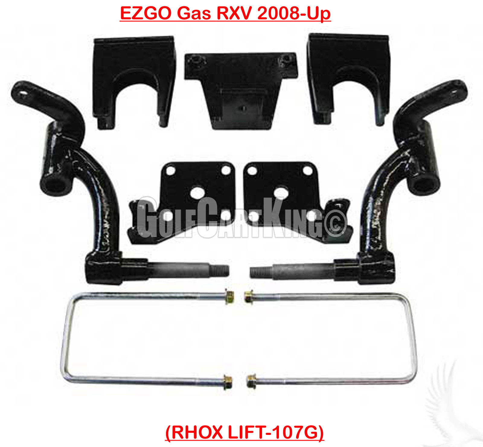 RHOX 6" Drop Spindle Lift Kit EZGO RXV Gas 2008-2013 Golf Cart ...