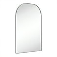 TEHOME Black Metal Arched Floor Mirror for Entryway, Bathroom, Mantel ...