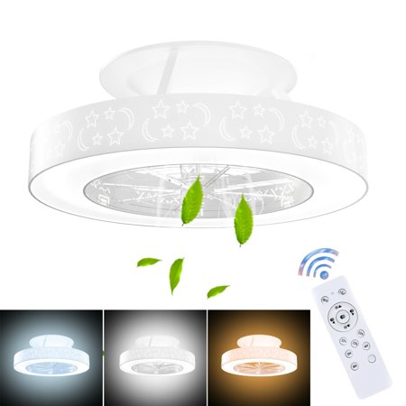 Gymax Indoor 23 inch Flush Mount Starry Sky Ceiling Fan w/ LED Light ...
