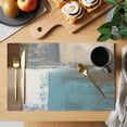 Abstract Mottled Cotton Linen Placemats Set of 1, Brown Beige Vintage ...