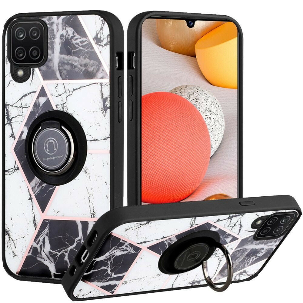 Kaleidio Case For Samsung Galaxy A42 5G [Image Hybrid] Lightweight Slim Fit [Magnetic Ring Stand ...