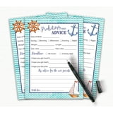 NAUTICAL Prediction and Advice Cards - Pack of 25 - Rustic Blue Anchor ...