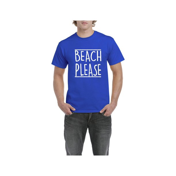 MmF - Men's T-Shirt Short Sleeve, up to Men Size 5XL - Beach Please ...