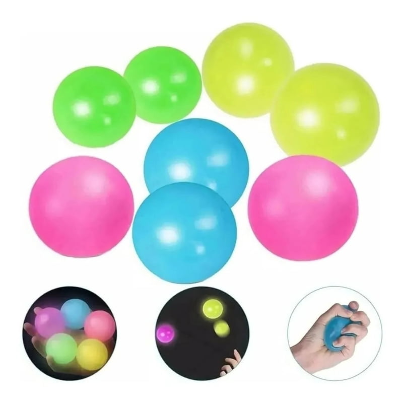 Juego de 12 juguetes Sticky Fluorescent Balls para niños | Walmart en línea