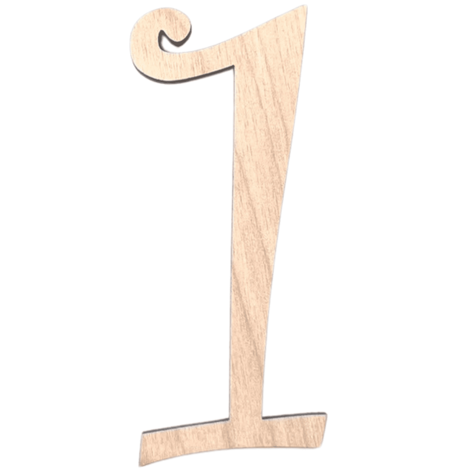 Krafty Supply - 8" Tall Birch Number 1 | 1/4" Birch Plywood | Curlz ...